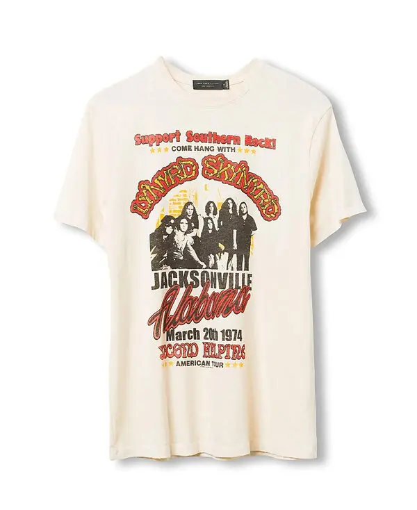 Junk Food Clothing Lynyrd Skynyrd America '74 Vintage Like Tee - Birch