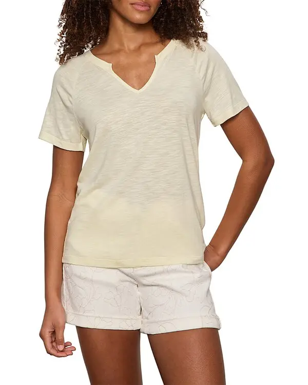 Sanctuary Notch Neck Tee - Lemon Drop