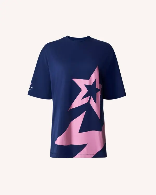 Perfect Moment Oversized Logo T-shirt - Navy