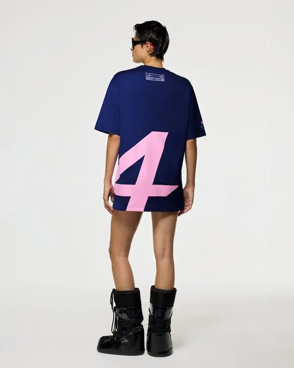 Perfect Moment Oversized Logo T-shirt - Navy