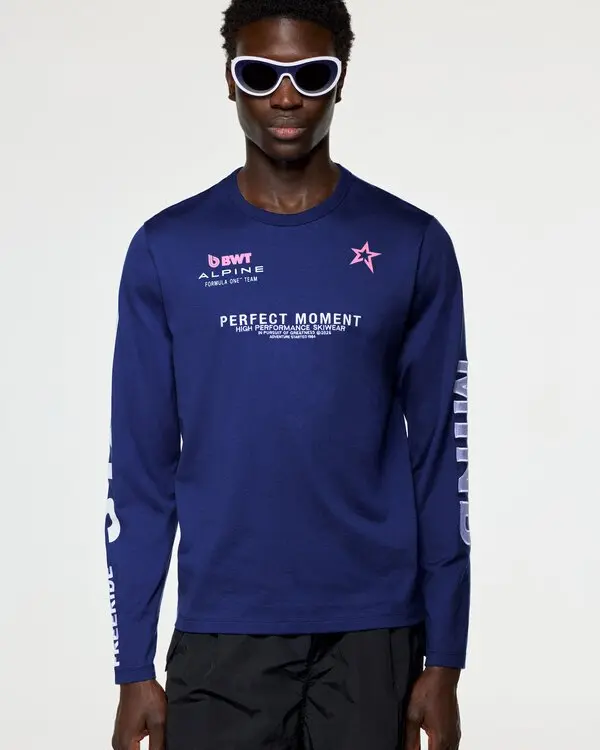 Perfect Moment Alpine Long-sleeve Tee - Navy