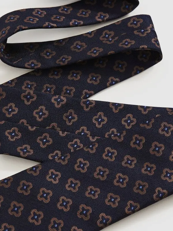 REISS Omero Floral-medallion Neck Tie