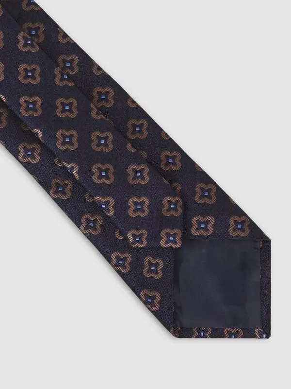 REISS Omero Floral-medallion Neck Tie