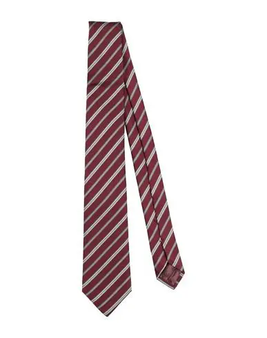 Emporio Armani Striped Silk Necktie - Red
