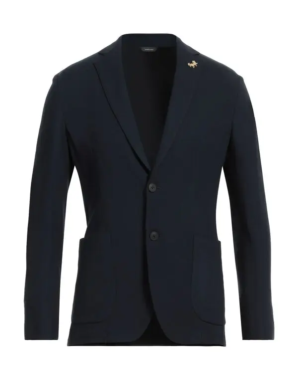 TOMBOLINI Running Blazer In Light Viscose Blend - Blue