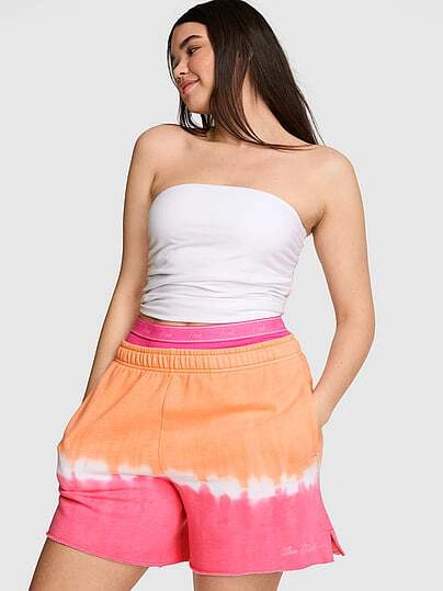Pink Campus Fleece Shorts - Pink