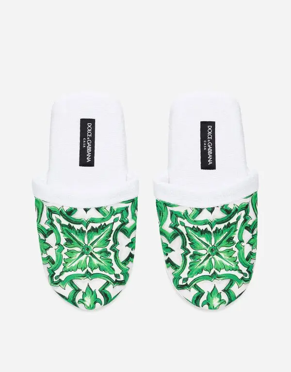 Dolce & Gabbana Cotton Terry Slippers - Multicolor