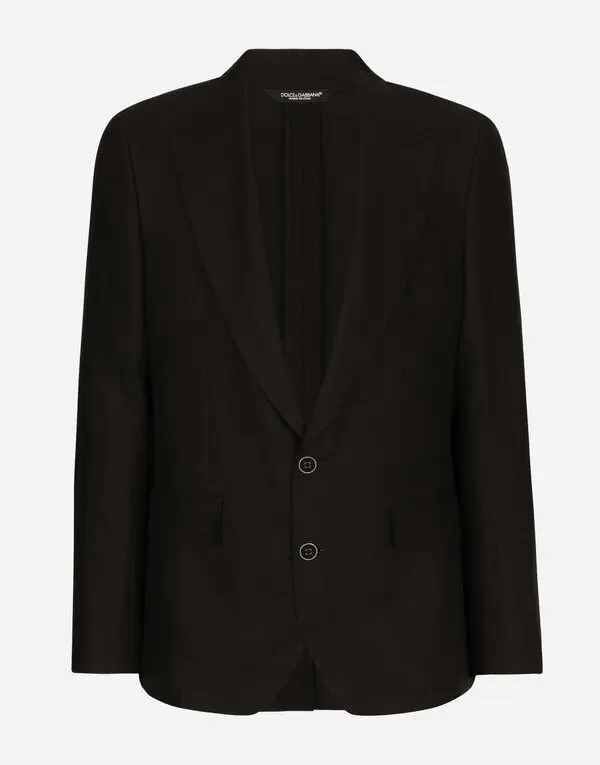 Dolce & Gabbana Linen Sicilia-fit Jacket - Black