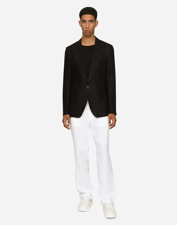 Dolce & Gabbana Linen Sicilia-fit Jacket - Black