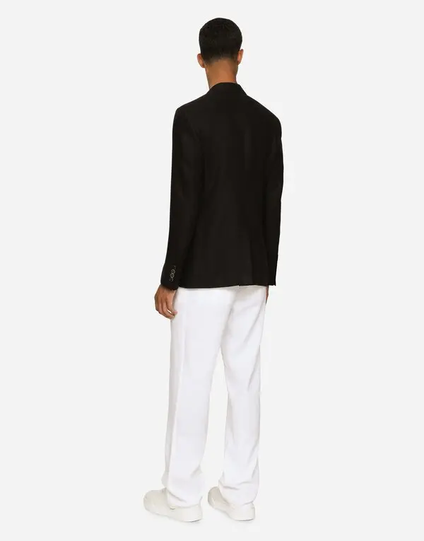 Dolce & Gabbana Linen Sicilia-fit Jacket - Black