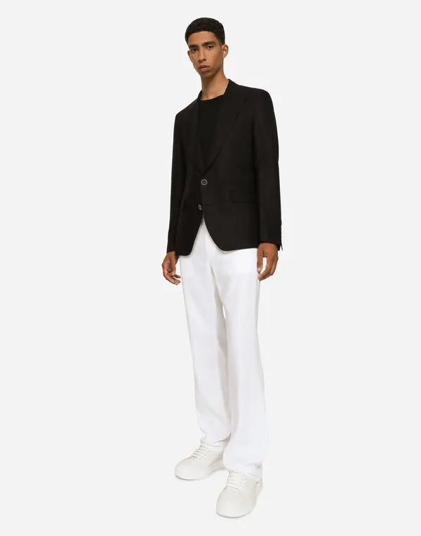 Dolce & Gabbana Linen Sicilia-fit Jacket - Black