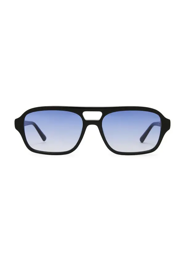 MESSYWEEKEND Burt Sunglasses - Black & Gradient Blue