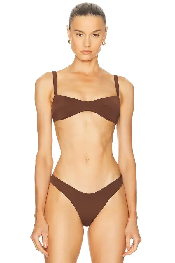 HAIGHT. Lola Bikini Top - Brauna Brown