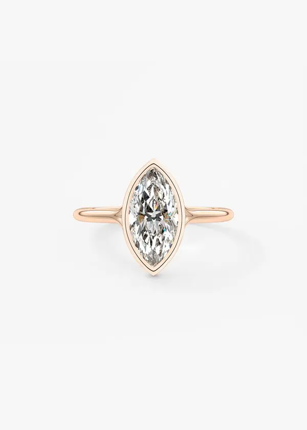 FRANK DARLING Breezy Bezel Marquise Ring - Yellow Gold