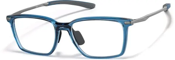 Zenni Rectangle Titanium Full Rim Eyeglasses - Blue