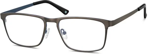 Zenni Rectangle Full Rim Titanium Frame - Brown