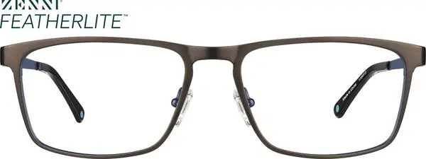 Zenni Rectangle Full Rim Titanium Frame - Brown