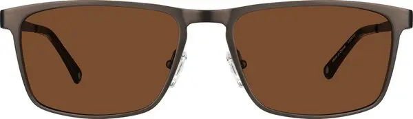 Zenni Rectangle Full Rim Titanium Frame - Brown