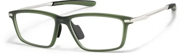 Zenni Rectangle Titanium Full Rim Eyeglasses - Green