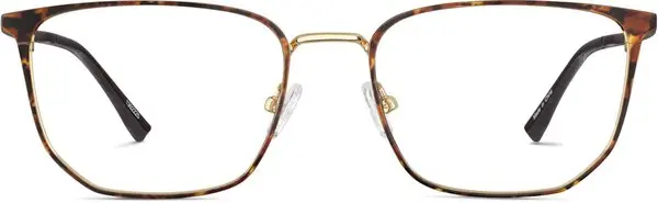 Zenni Rectangle Titanium Full Rim Eyeglasses - Tortoiseshell