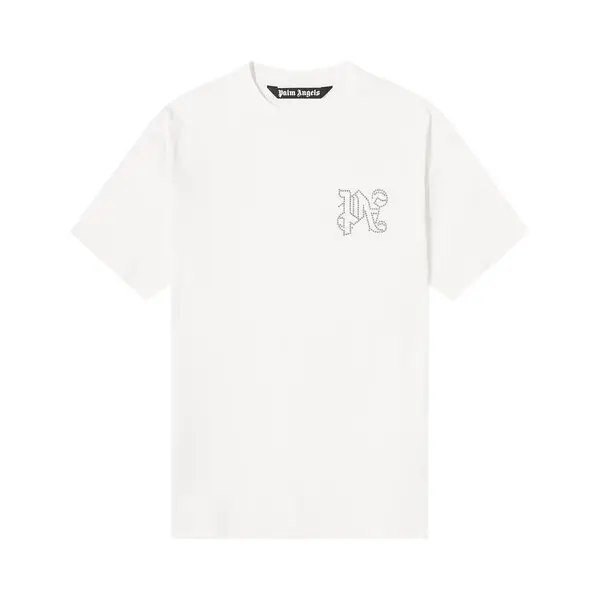 Palm Angels Monogram Stud Classic Tee - White