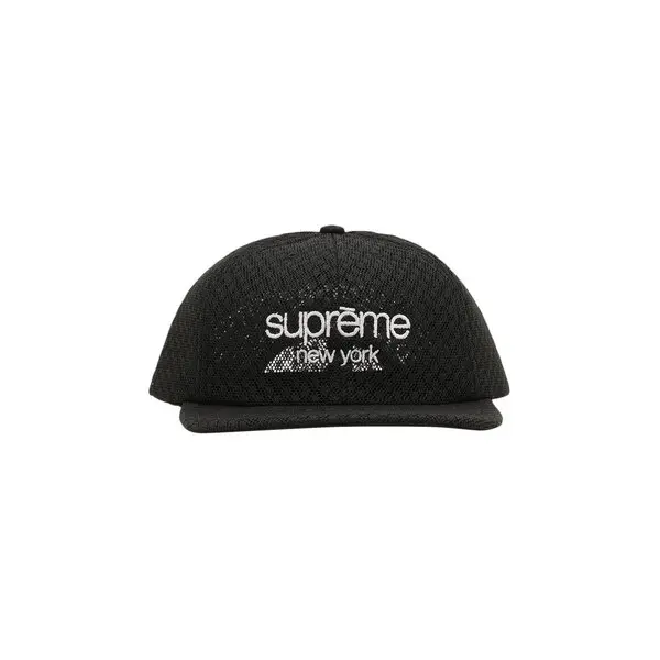 Supreme Classic Logo Air Mesh Cap - Black
