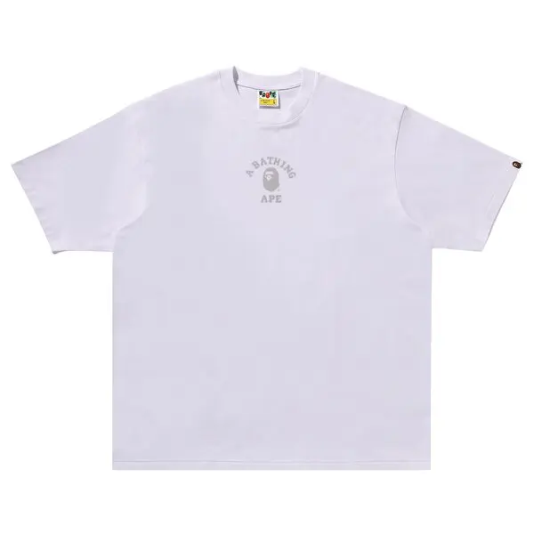 A BATHING APE College Relaxed Fit Tee - White