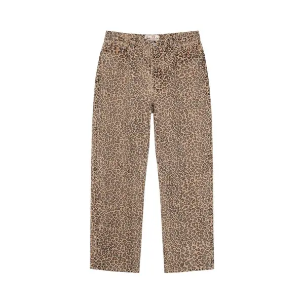 StÜssy Classic Leopard Print Denim Jeans