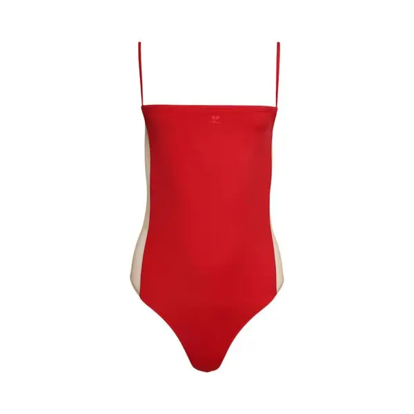 COURREGES Illusion Square Swimsuit - Red