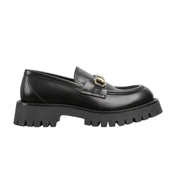 Gucci Lug Sole Horsebit Loafer - Black