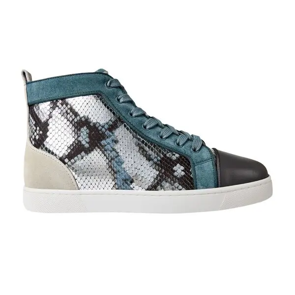 CHRISTIAN LOUBOUTIN Louis Orlato Flat High Top Sneakers - Black