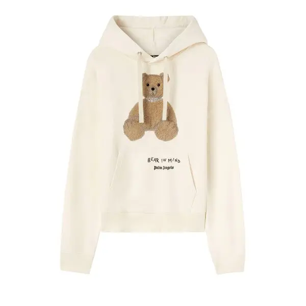 Palm Angels Bear In Mind Hooded Sweatshirt - White