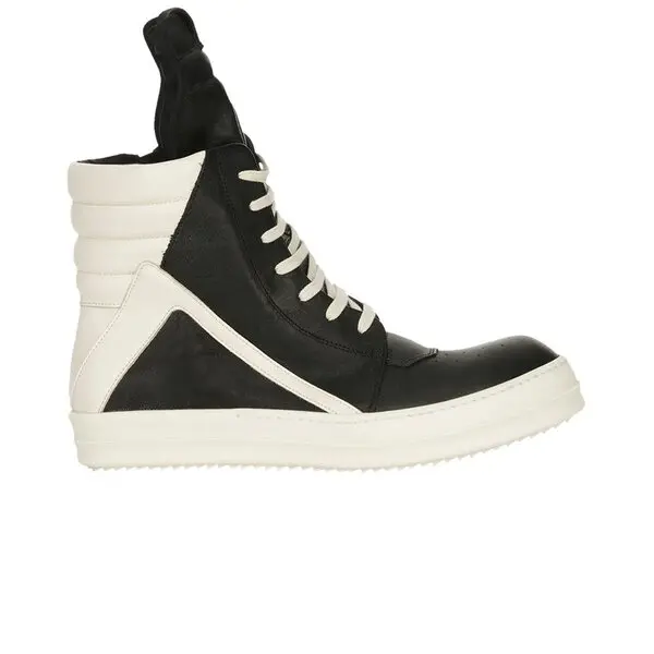 Rick Owens Lido Geobasket High Top Sneakers - Black