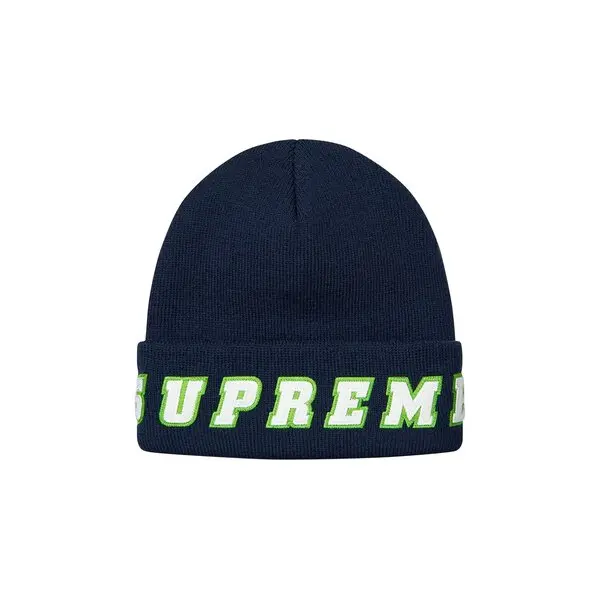 Supreme Felt Logo Beanie - Blue