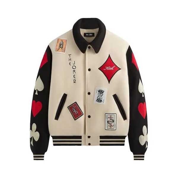 Kith X Batman Joker Wool Coaches Jacket - Cream