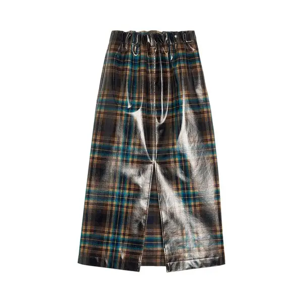 MAISON MARGIELA Pendleton Check Midi Skirt