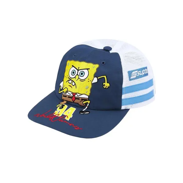 Supreme X Spongebob Squarepants X Jeff Hamilton 6-panel Hat - Blue