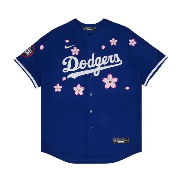 Nike X Takashi Murakami X Mlb World Tour Tokyo Series 2025 Dodgers Away Jersey - Blue