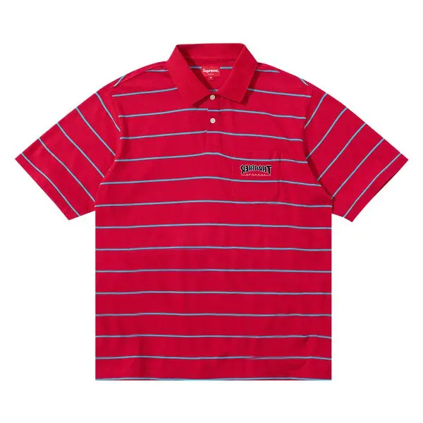 Supreme X Thrasher Stripe Polo - Red