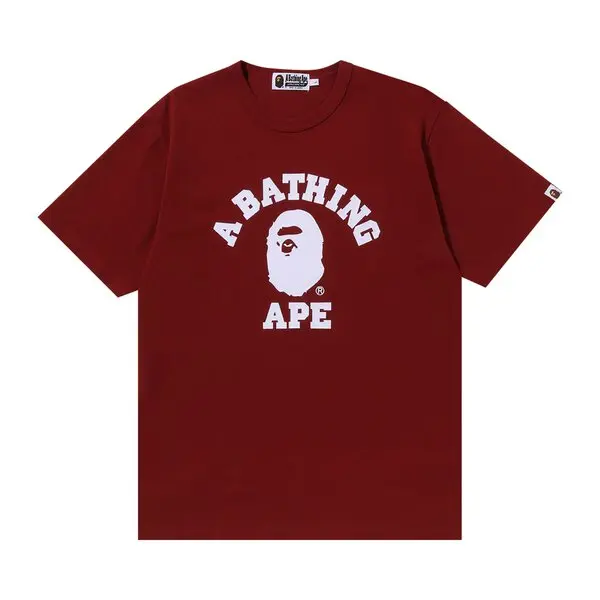 A BATHING APE College Heavy Weight Tee - Red