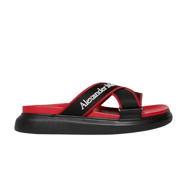 Alexander McQueen Oversized Hybrid Slides - Red