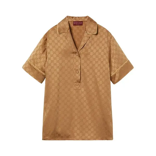 Gucci Satin Shirt - Brown