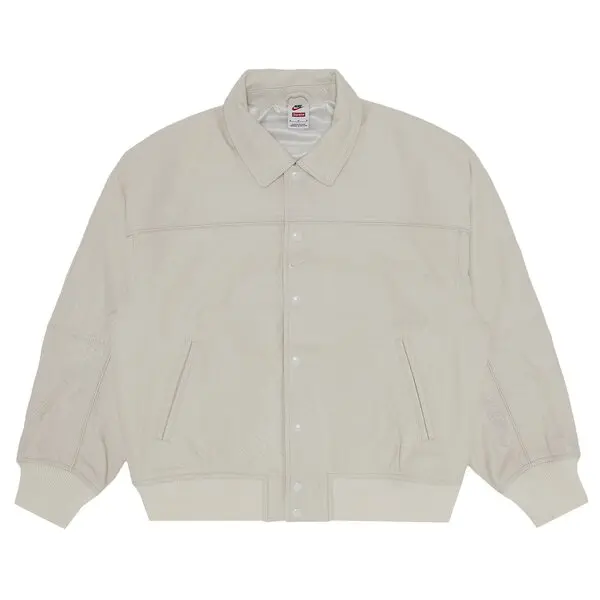 Supreme Leather Varsity Jacket - Multicolor