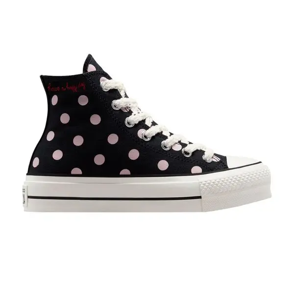 CONVERSE Chuck Taylor All Star Lift Platform High Polka Dot Sneakers - Black