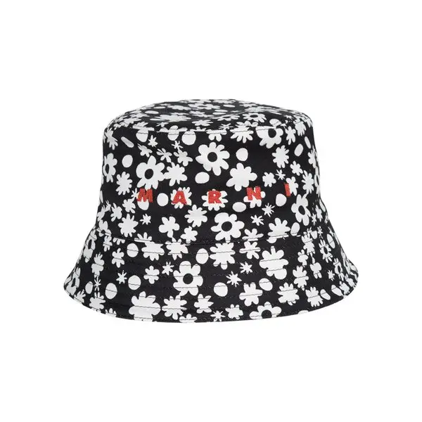 Marni Logo Bucket Hat - Black