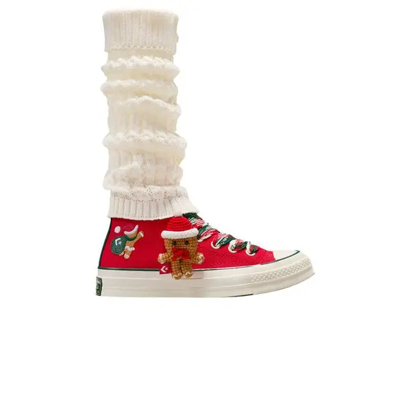 CONVERSE Chuck 70 High 'x-mas Gingerbread & Knit Sock - Red