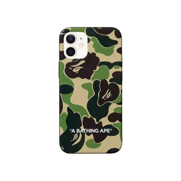 A BATHING APE Abc Camo Iphone 12 Mini Case - Green