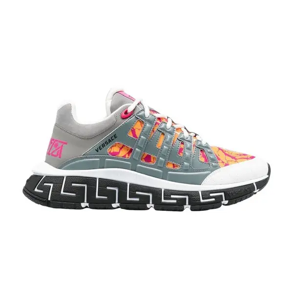 Versace Trigreca Barocco Print Sneakers - Grey
