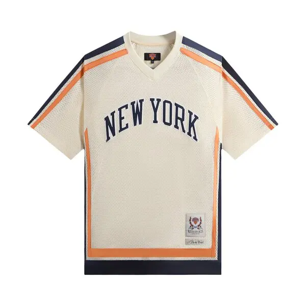 Kith For The New York Knicks Mesh Leon Top - Cream | Editorialist