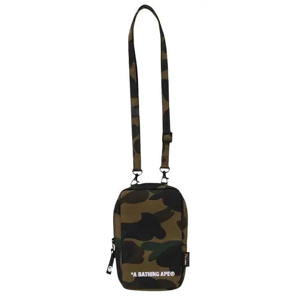 A BATHING APE 1st Camo Cordura Phone Shoulder Bag - Green